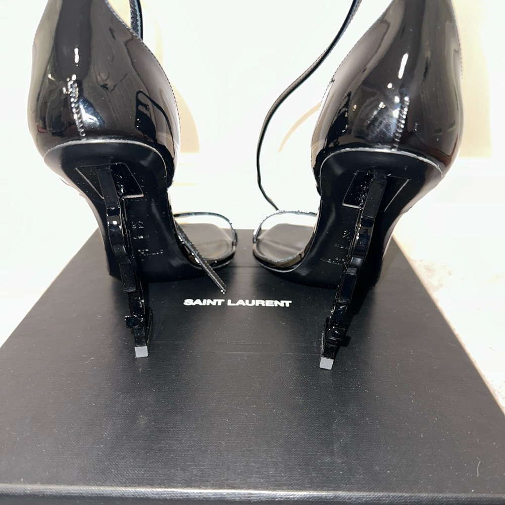 Saint Laurent Opyum Ysl Logo Heels Gem